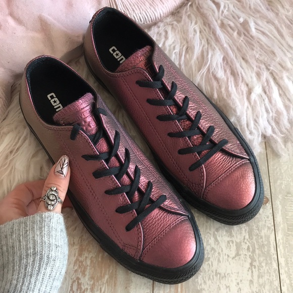 Converse | Shoes | Nwt Converse Id Leather Custom Low Tops Metallic ...